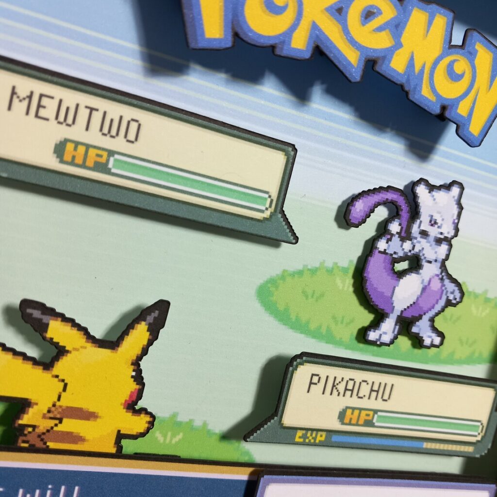 Pokemon Pixel Art Shadow Box Frame - customizable